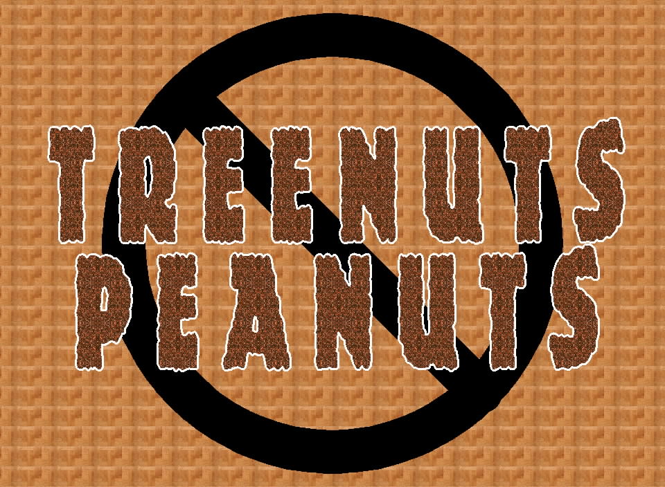 Free Posters and Signs: No Treenuts, No peanuts