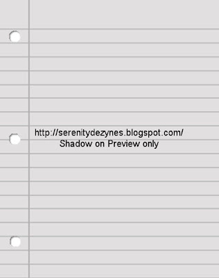 Serenity Dezynes: Freebie Looseleaf Paper Template