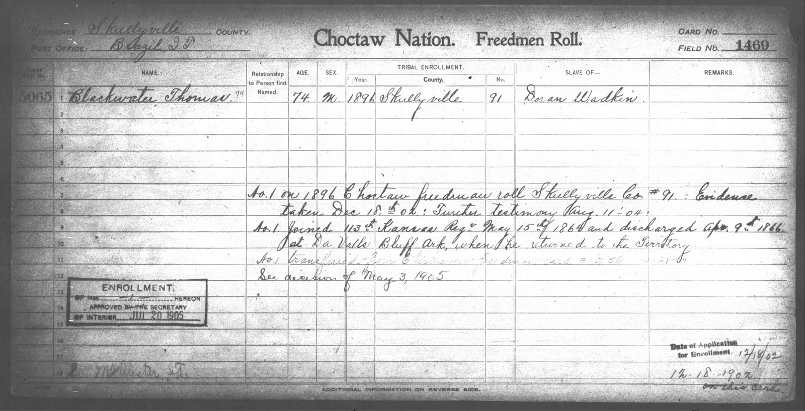 The African-Native American Genealogy Blog: More than 1 History Lesson on Dawes Card