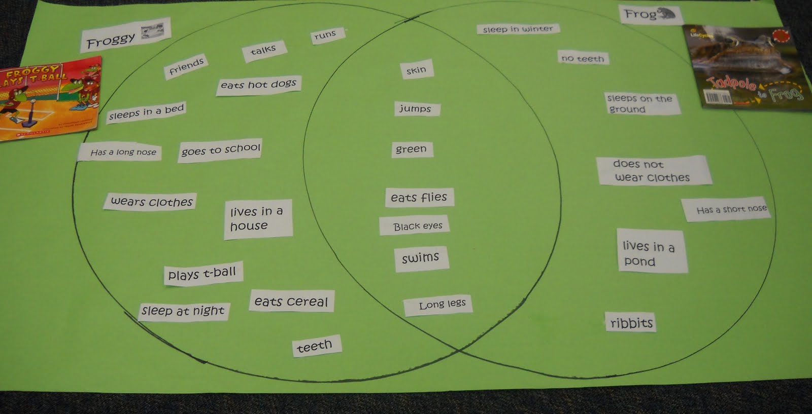 Mrs. Wood's Kindergarten Class: Froggy Venn Diagram