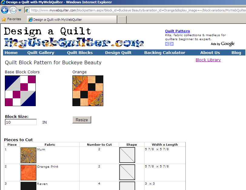 MyWebQuilter Quilt Block Patterns And Resizing MyWebQuilter Quilt Block Patterns And Resizing