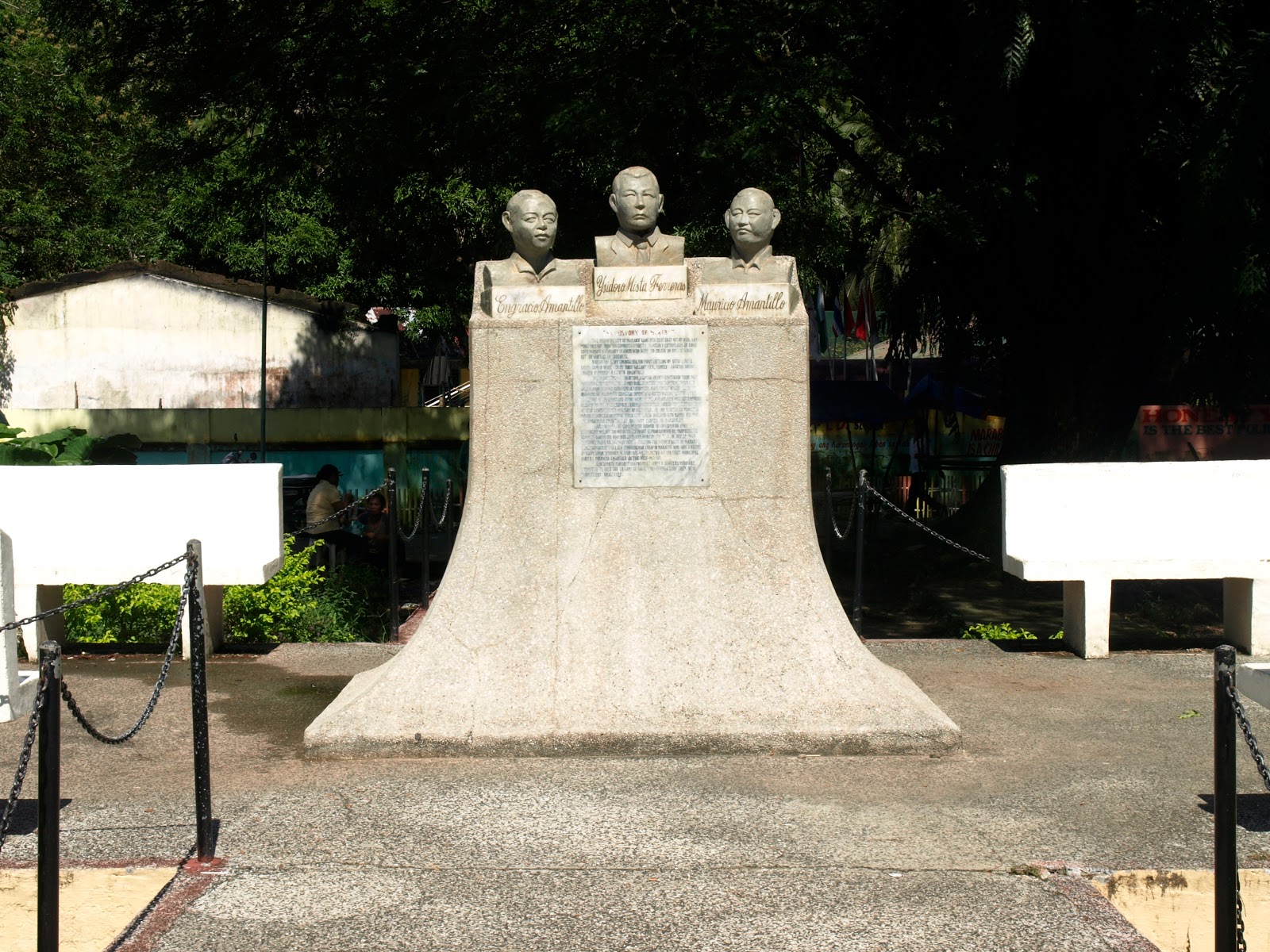 The monument of the three heroes of Marabut Samar, Philippines ...