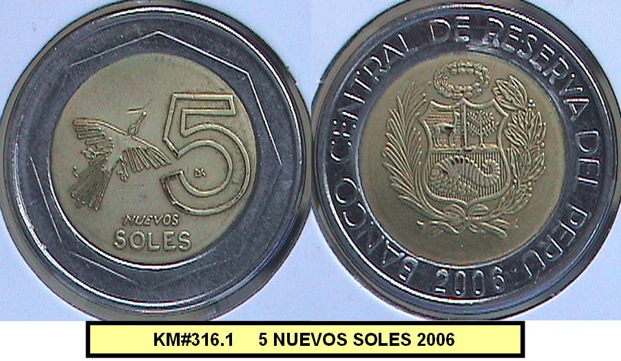numismatica del peru, monedas peruanas, peruvian coins: 5 NUEVOS SOLES ...