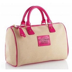 VICTORIA'S SECRET: Cartera Victoria's secret logo rosado central speedy