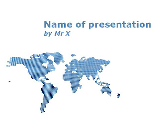 Modèles Powerpoint Gratuits: Modèle Powerpoint : Planisphère de points