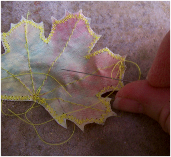 Art Threads: Monday Project - Photo Fabric Leaves