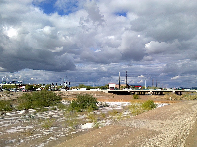 New River Wash Flowing Like Crazy