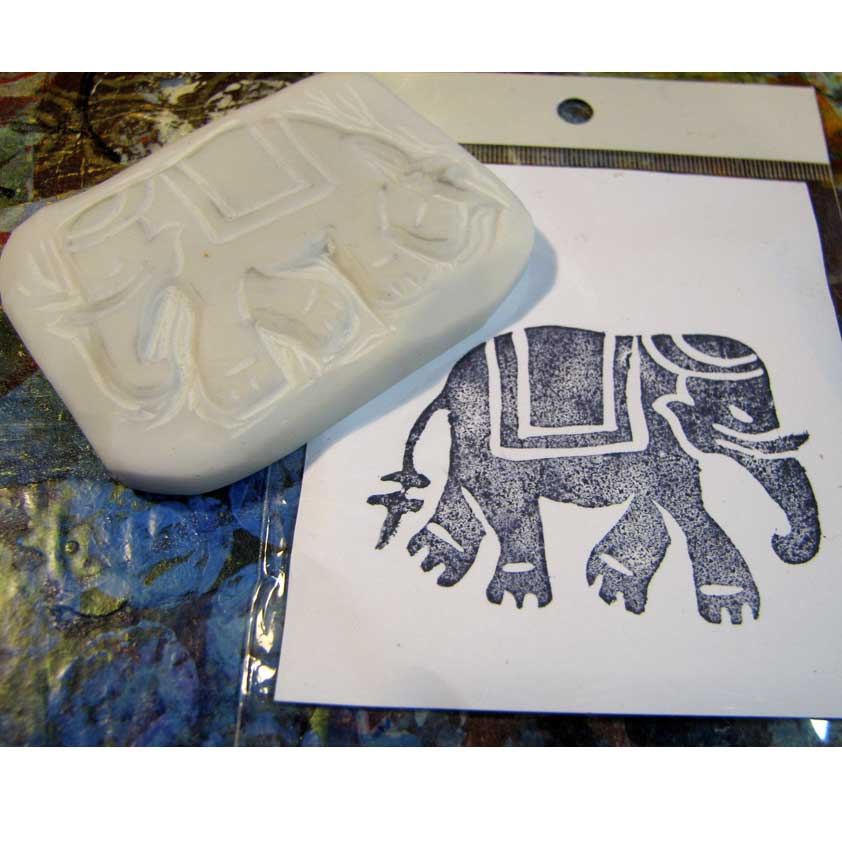 Ro Bruhn Art: Necklace and elephant stamp