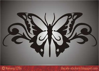 Butterfly Stickers for Car Rear Window | Decalcomania Stock