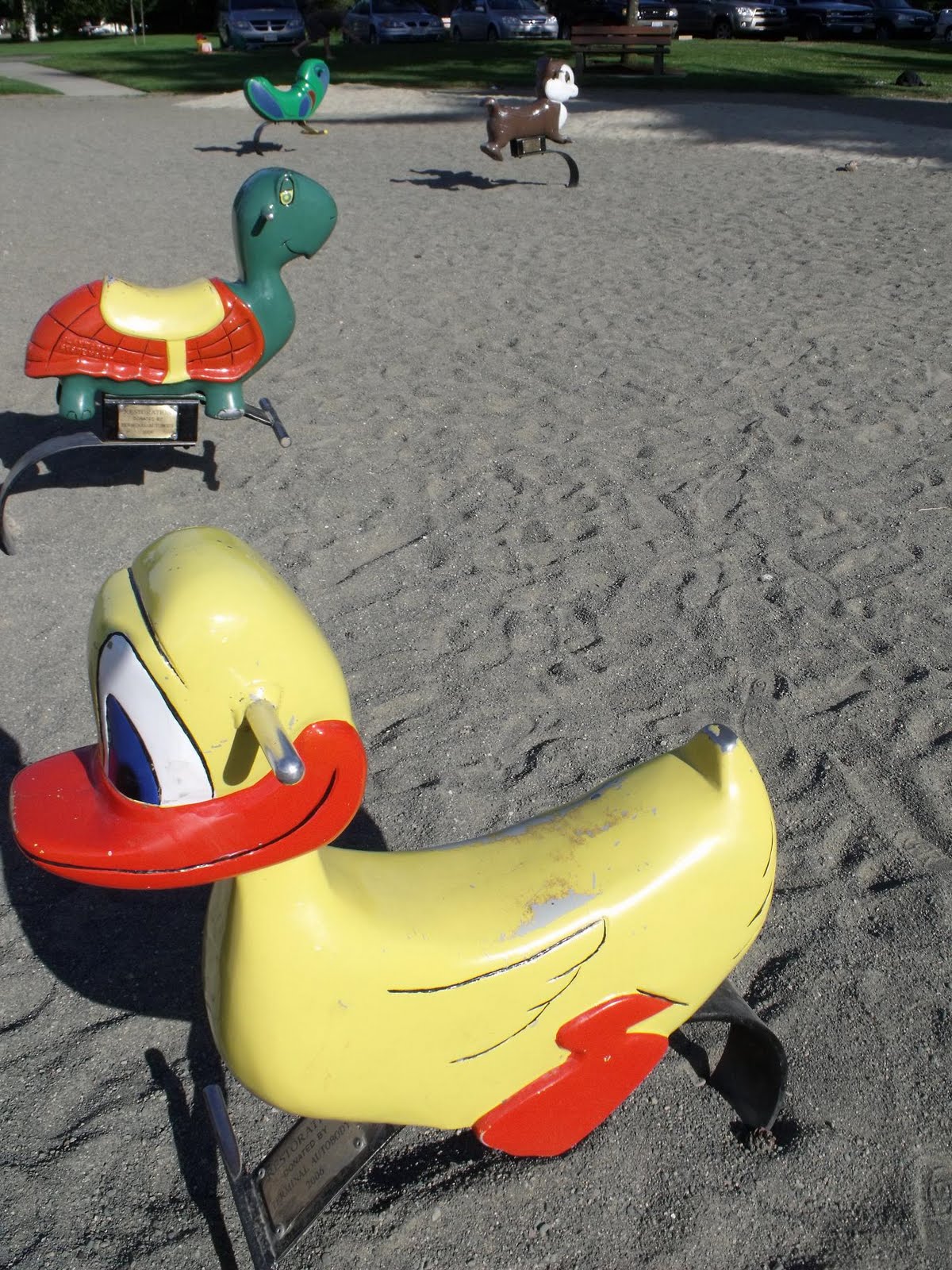 swings and roundabouts- Victoria: Community Park Playground- Parksville