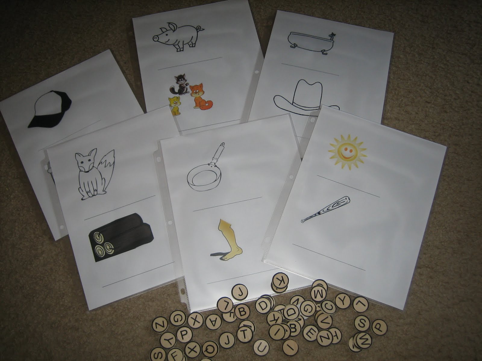 Homemade Spelling Cards Mama To 6 Blessings