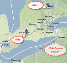 Canada 2008 : Aloïs & Théo: Terry Fox Run Map