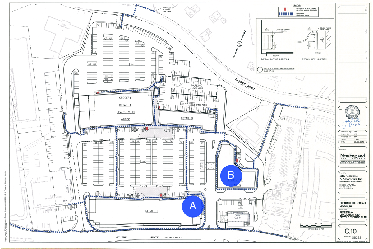 Newton Streets and Sidewalks: Chestnut Hill Square -- designed in danger