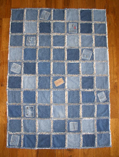 austinmomof6: I'm Loving This Rug Made of Old Blue Jeans!