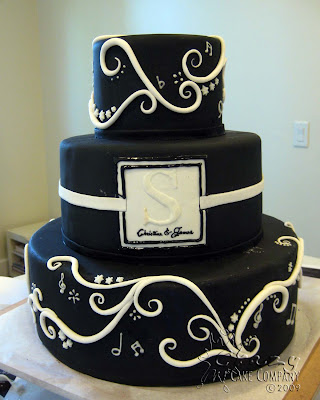 Crazy Cake Company: Black Fondant Wedding Cake