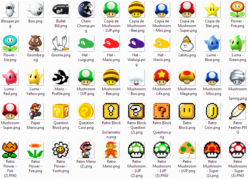 LSCA: ICONOS MARIO BROS ( .PNG) Y (.ICO)