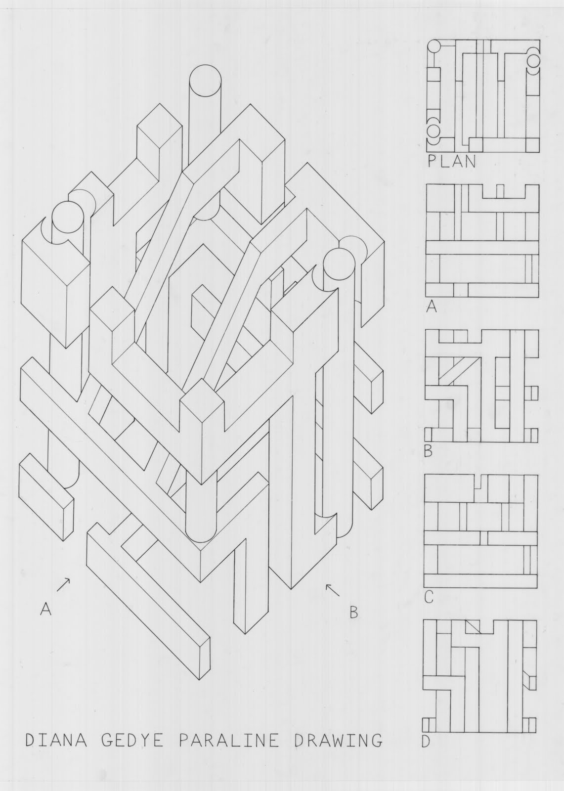 Creational Complex: Paraline drawing(axonometric)