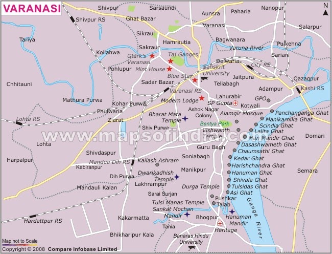 VARANASI CITY: MAP OF VARANASI CITY