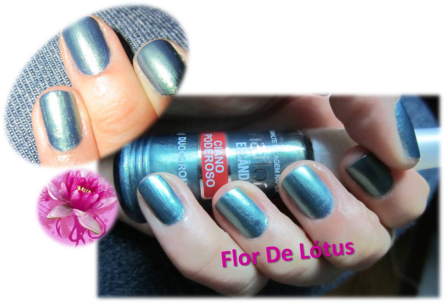 Flor De Lótus: Verniz Fina Flor Ciano Poderoso