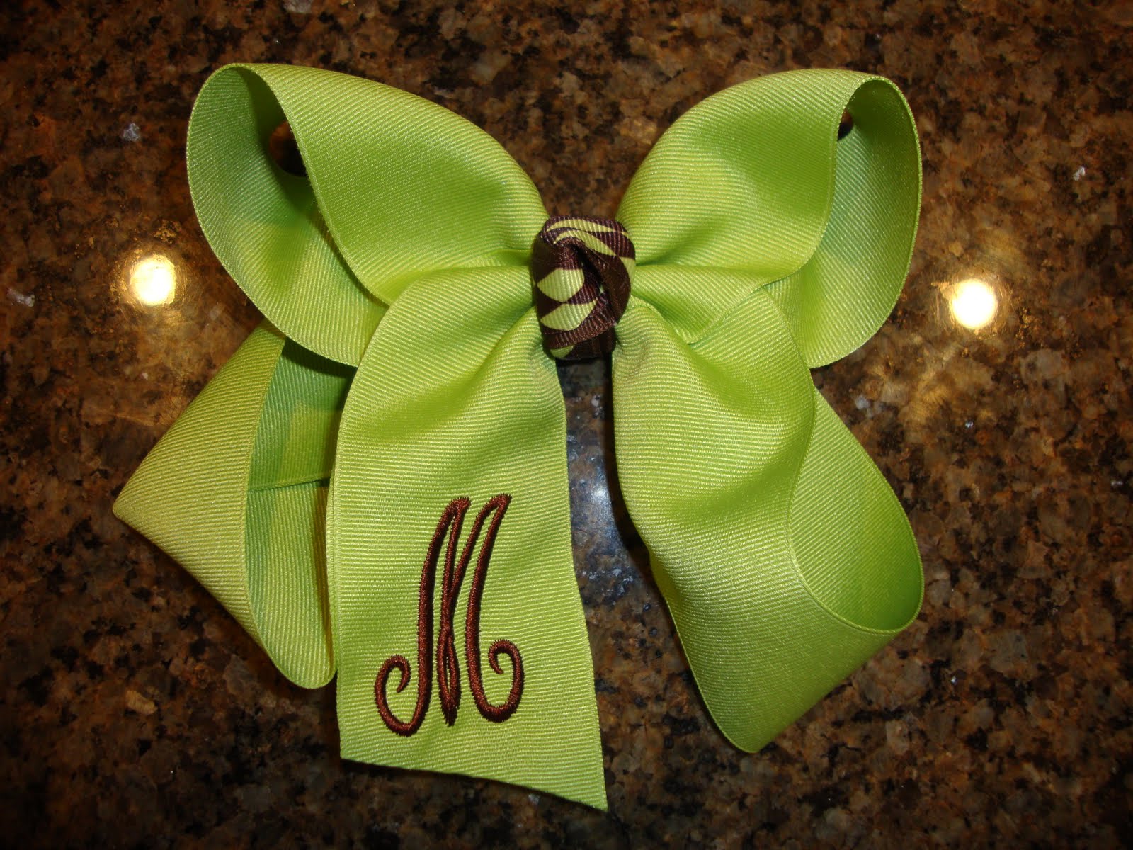 Bow Girl!: Made to Match Monogrammed Bow