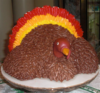Confessions of a Holiday Junkie!: Turkey Cake...Really???