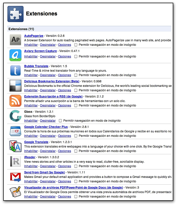 A Nosa Biblioteca 2.0: Extensiones en mi Chrome