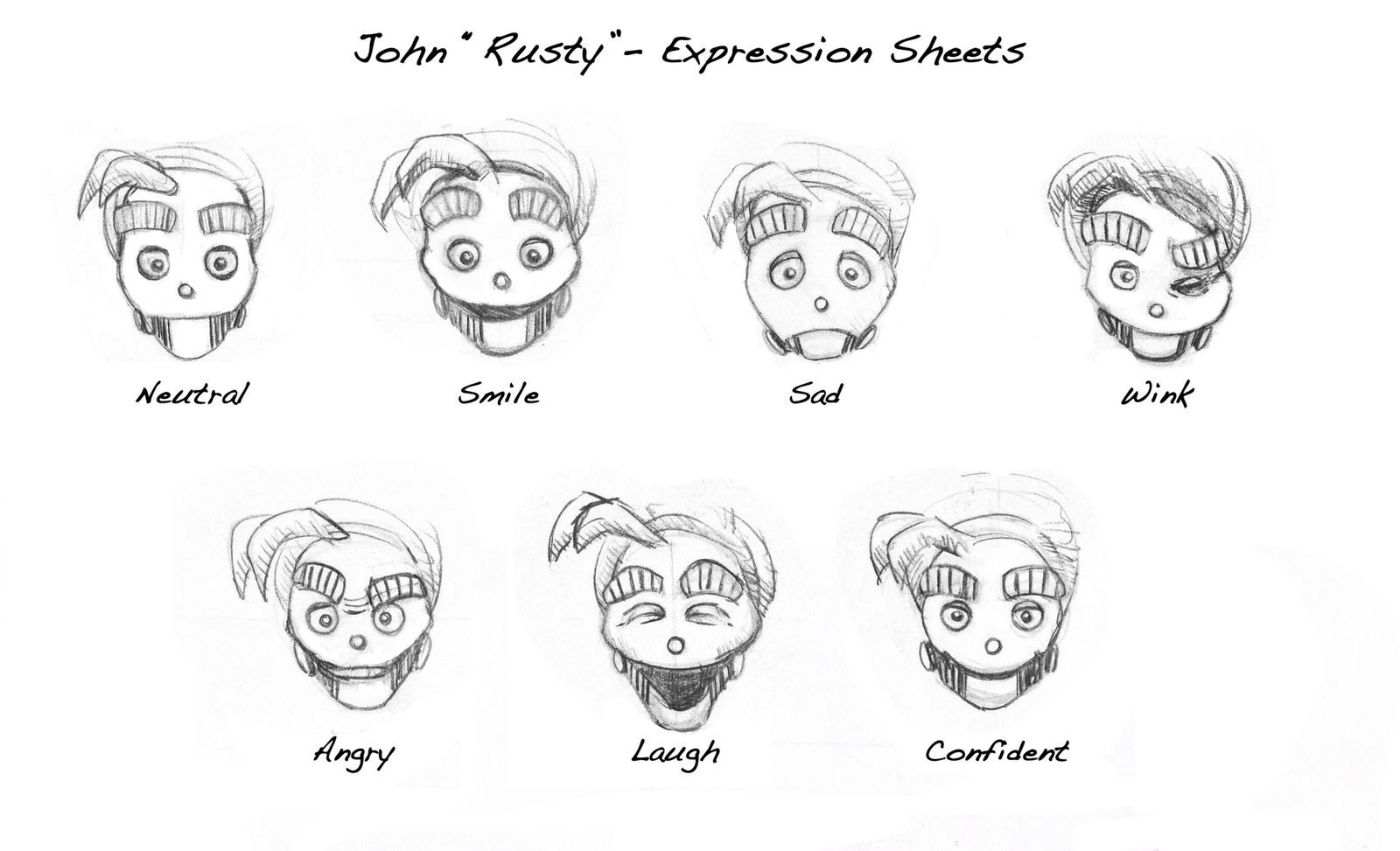 Ruben's Blogpage: Unit 2.02- Character Design- Expression Sheets