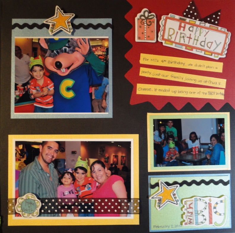 Scrap-Stickle-Pop: Birthday Layouts