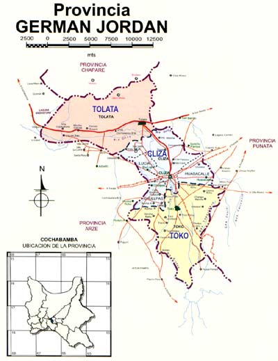 CLIZA COCHABAMBA BOLIVIA: PROVINCIA GERMAN JORDAN CLIZA