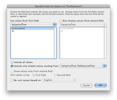 Interesting FileMaker techniques: QuickTip: Creating a drop down list from an unstored calculation