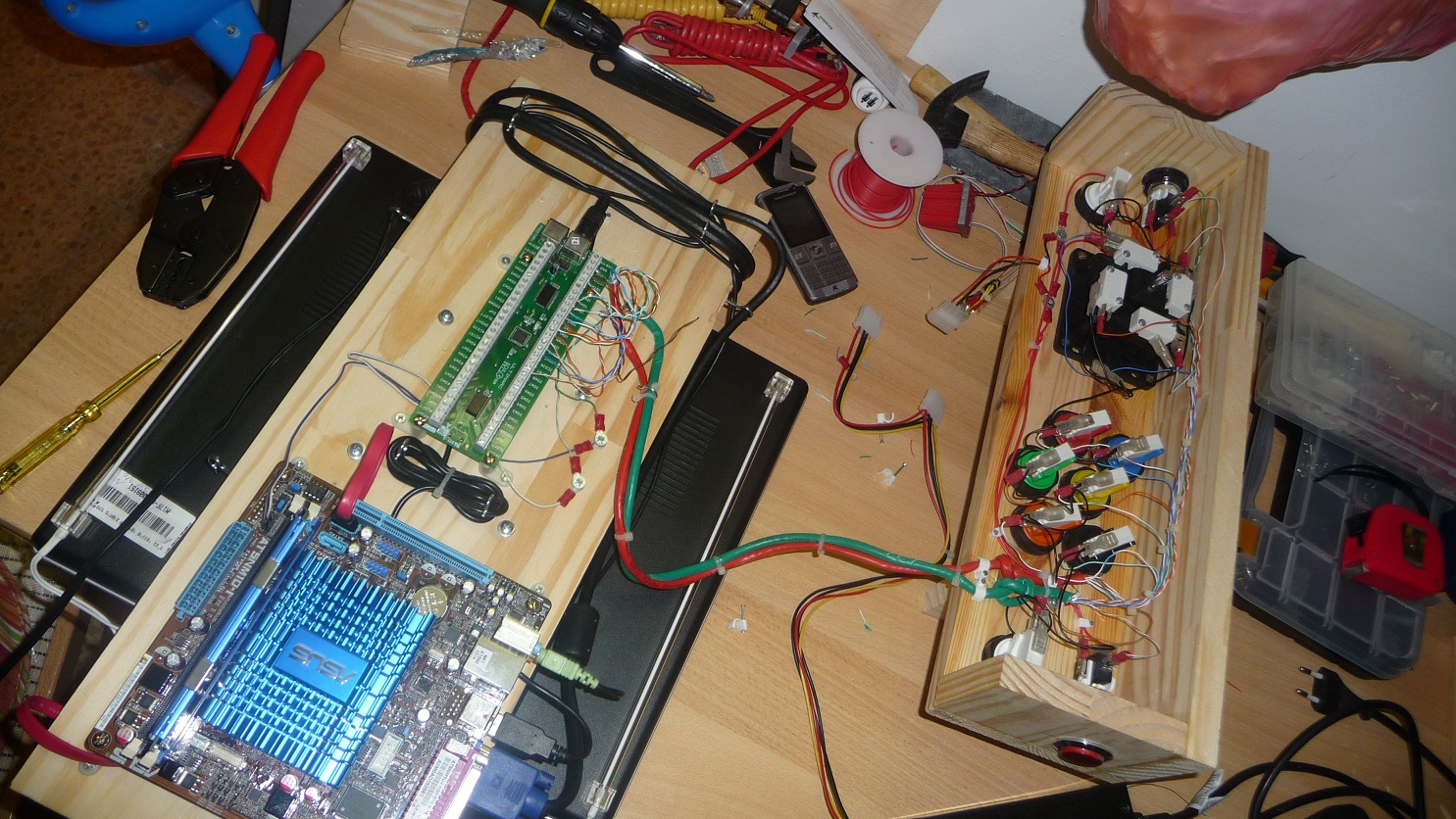 DIY Arcade Coffee Table: Controls Panel