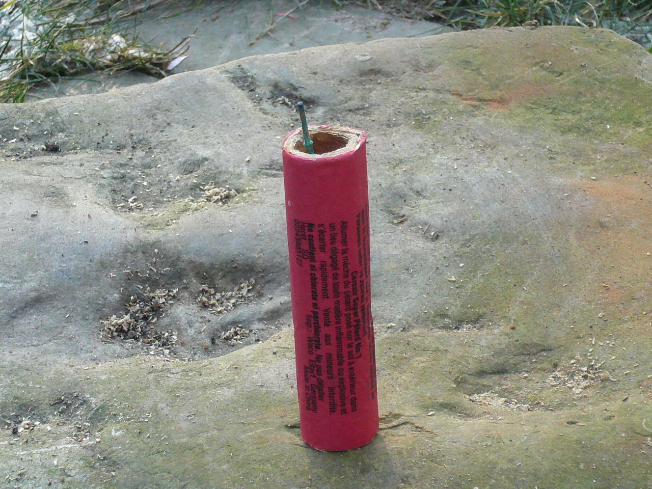 I took this photo of an exploding firecracker last New Year's Eve ...