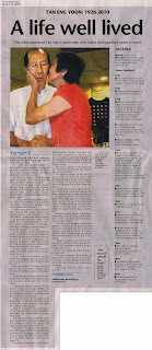 Singapore Obituaries: Tan Eng Yoon died in road accident