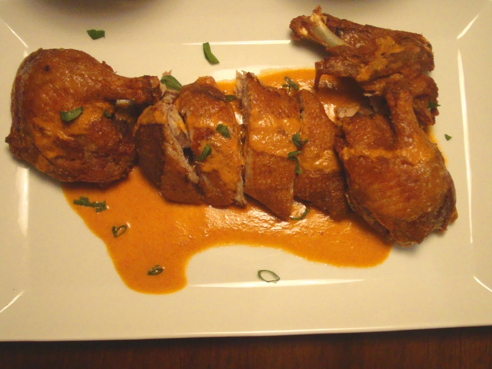 Sunday Dinner: Crispy Duck with Thai Red Curry Sauce