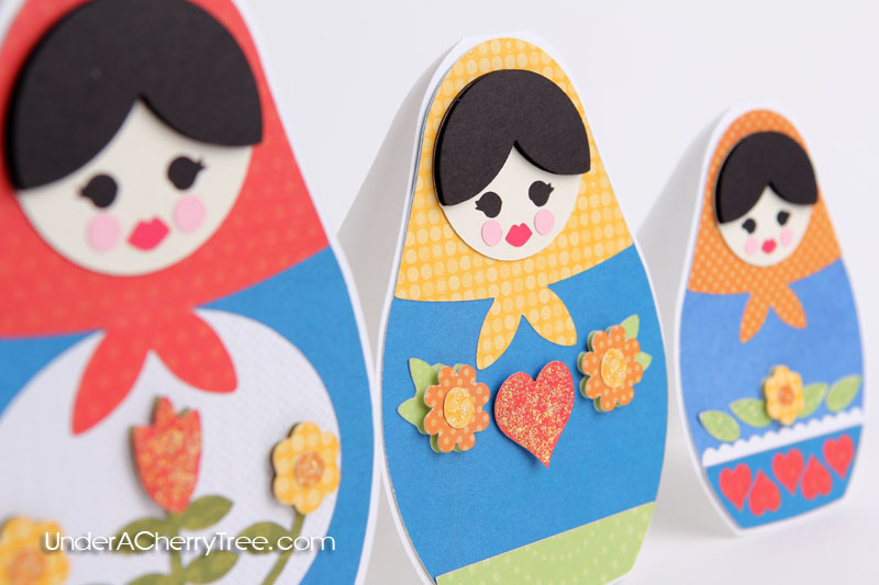 Under A Cherry Tree: Easy Matryoshka Dolls Note Cards