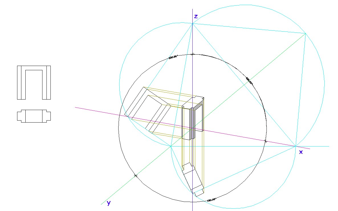 Perspectiva axonométrica: Axonometría trimétrica