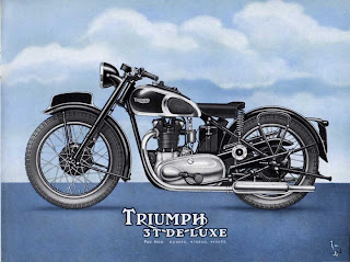 motorcycle: A Royal Triumph 3T 350 cc 1946...and more.