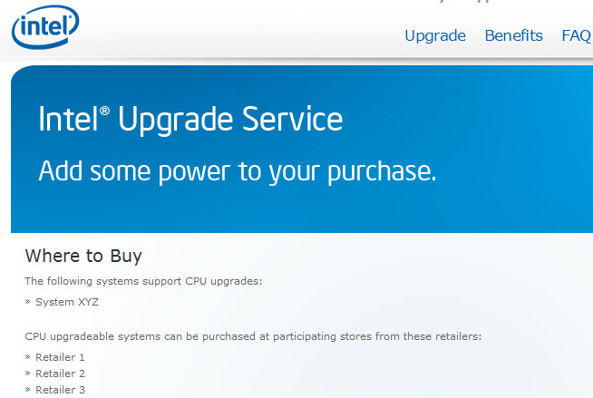 Technicalinfo.net Blog: Intel Pentium Processor "Performance Upgrade"