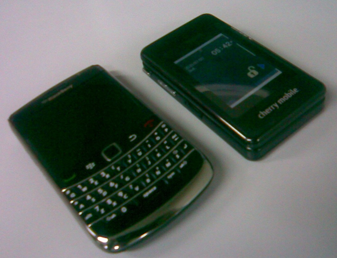 Blackberry & My very black Cherry Mobile C55 | Prepaid Cellphone Portal