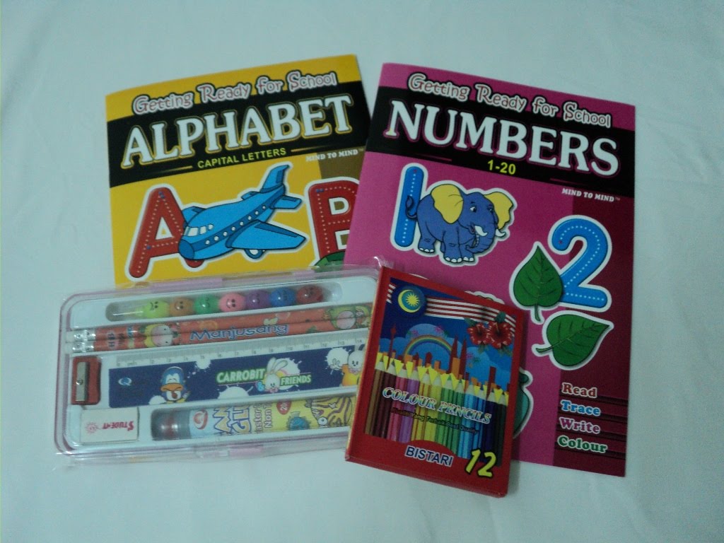 Buku ABC, 123, Peralatan Menulis & Mewarna