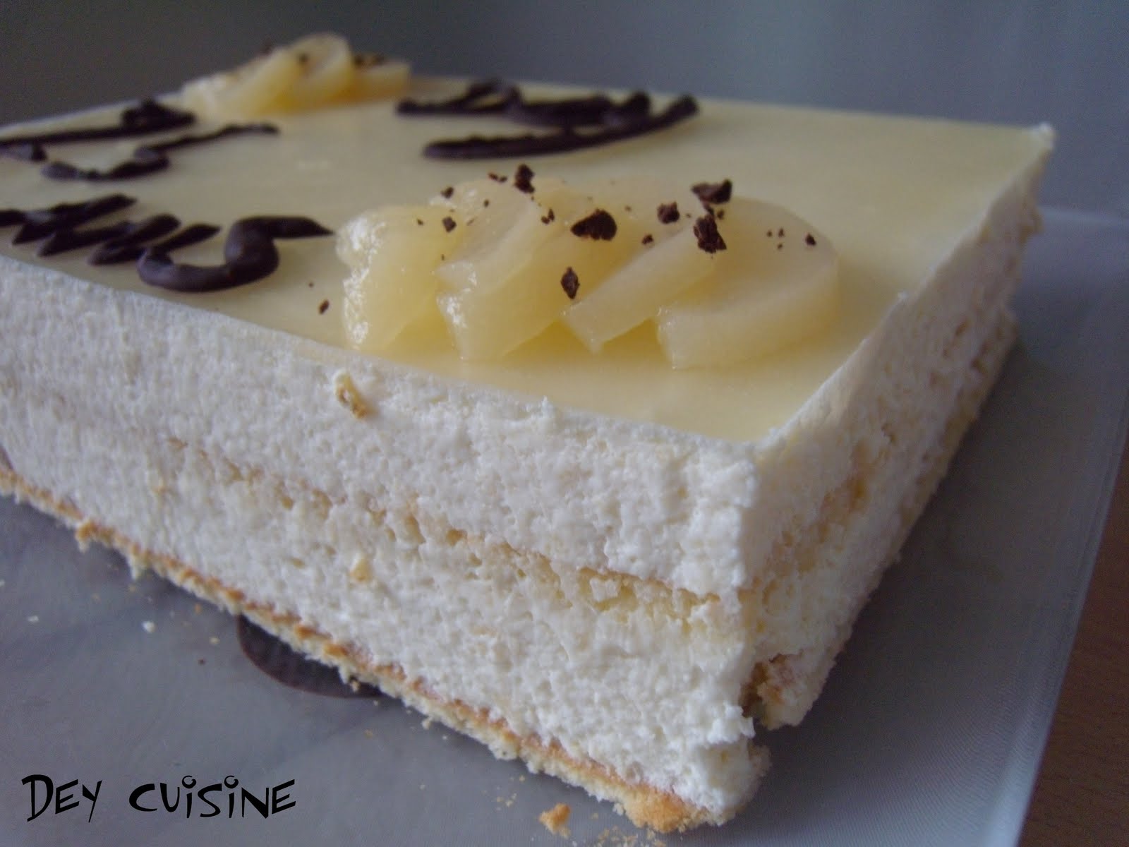 Dey cuisine: Bavarois poire pour mon quart de siècle!