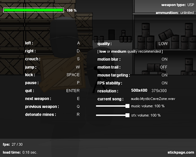 The 30 Minute Gamer: Flash Game Review: wpnFire