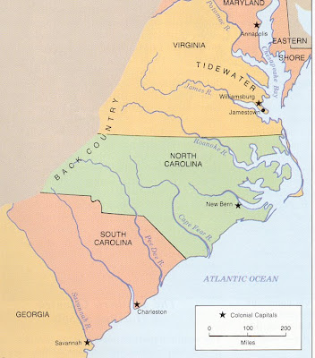 Southern Colonies Map | Color 2018