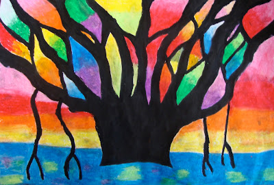 Art. Paper. Scissors. Glue!: Blazing Banyan Tree