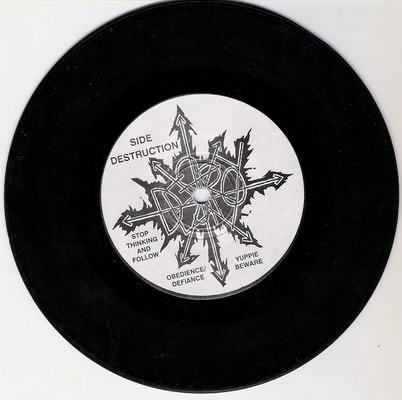 7inchcrust: Disrupt/Destroy-split 7" (Adversity Rec.s, Break The Chains ...