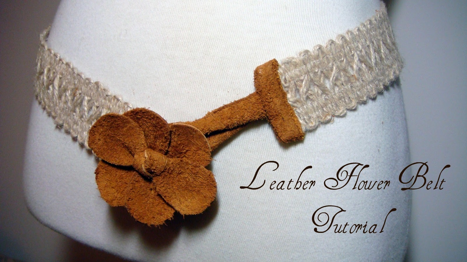 sew grown: Leather Flower Belt Tutorial