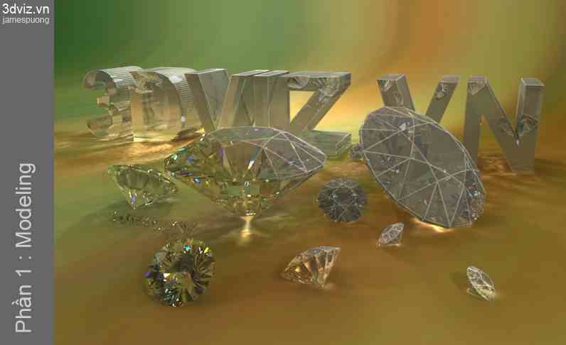 Le Phuong: Making a Diamond in 3dsmax and vray rendering