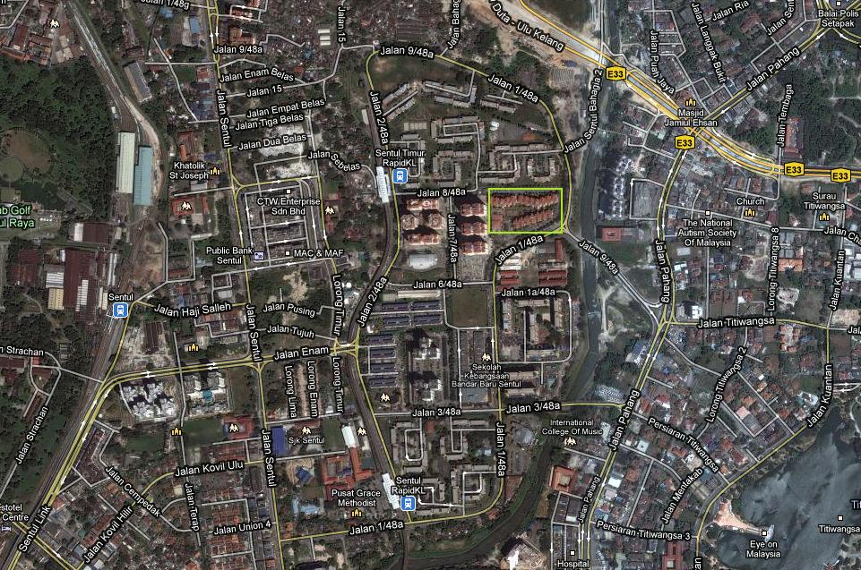 kuala lumpur: maps sentul