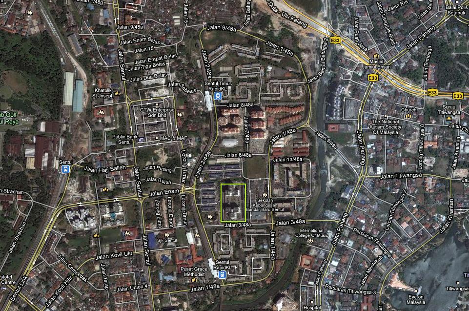 kuala lumpur: maps sentul