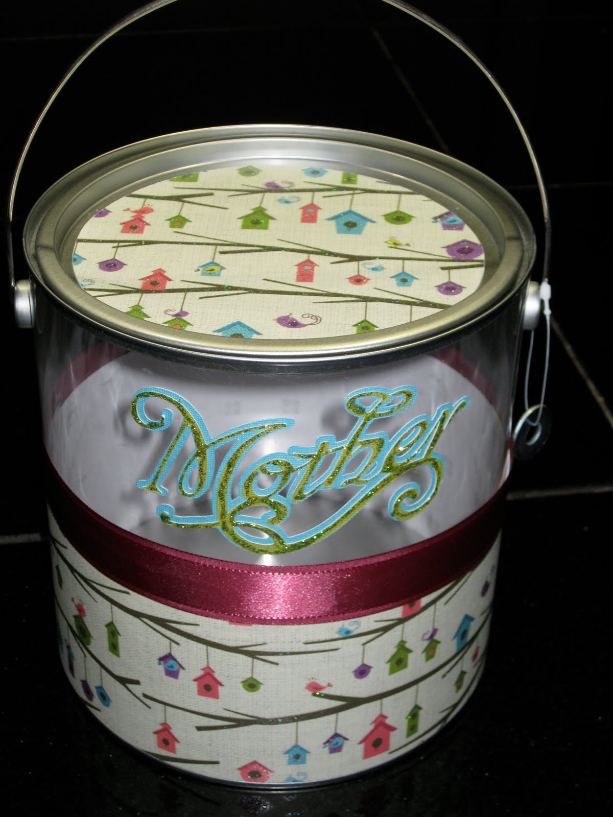A Scrapbook Nook: Mother's Day Altered Paint Cans